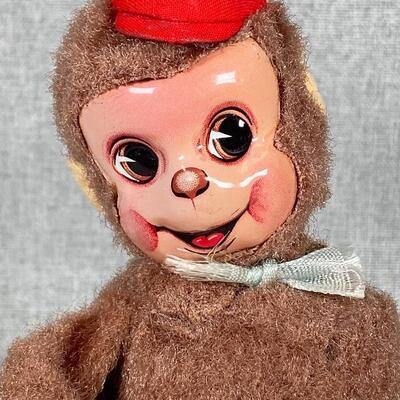 Vintage Mechanical Wind Up Shoe Shine Monkey Litho Tin Toy Japan ...