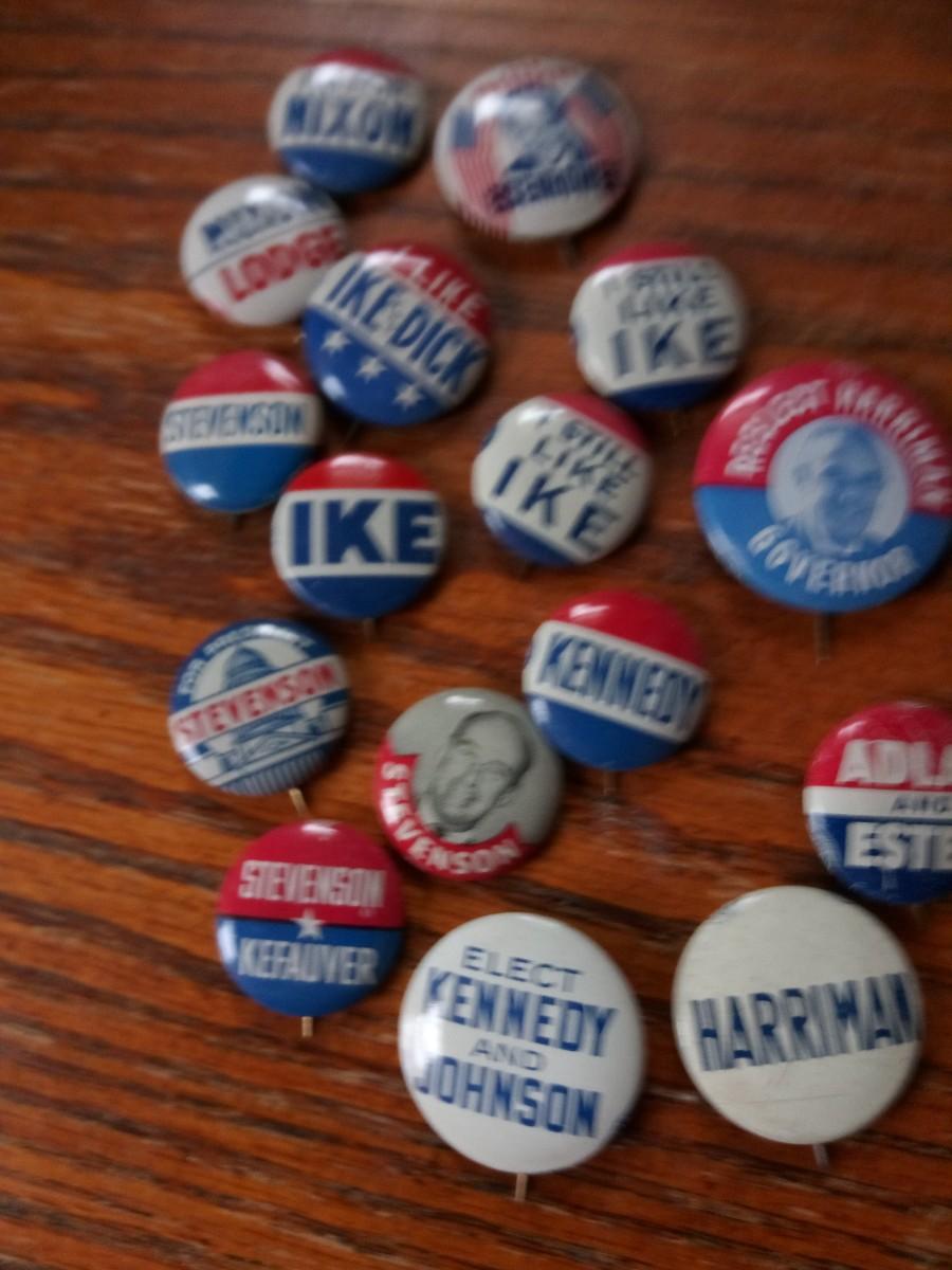 LOT 23 OLD POLITICAL PINS | EstateSales.org