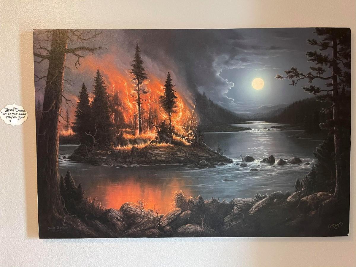 LOT 1: Jesse Barnes "Out of the Ashes" Limited Edition Art (126 out of ...