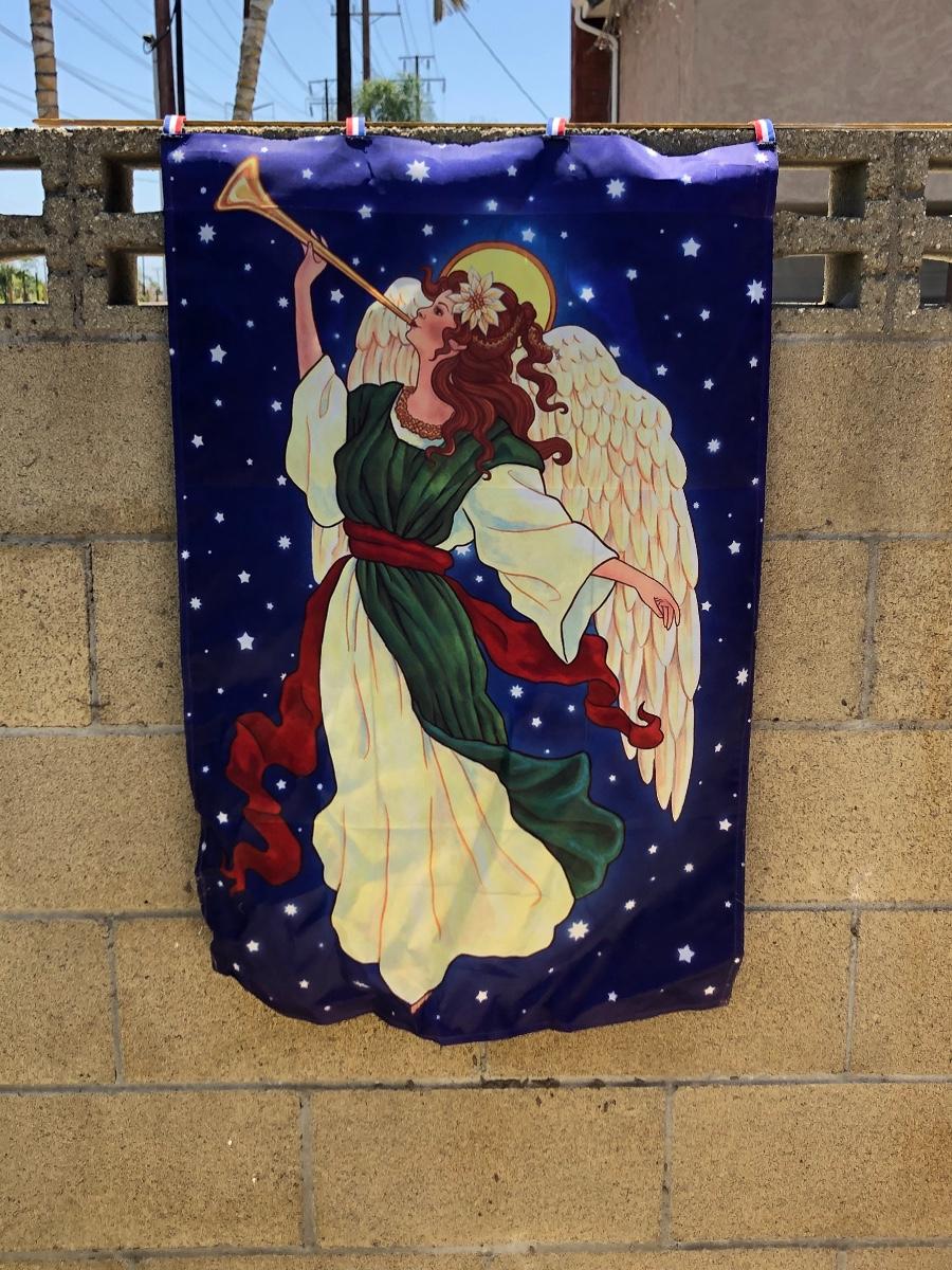 Angel Christmas flag | EstateSales.org