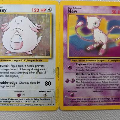 Pokemon card: Chansey 3/102 and Mew 151 | EstateSales.org