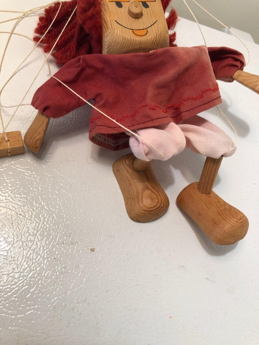 Lot 56 - Vintage Wood Block Puppet | EstateSales.org