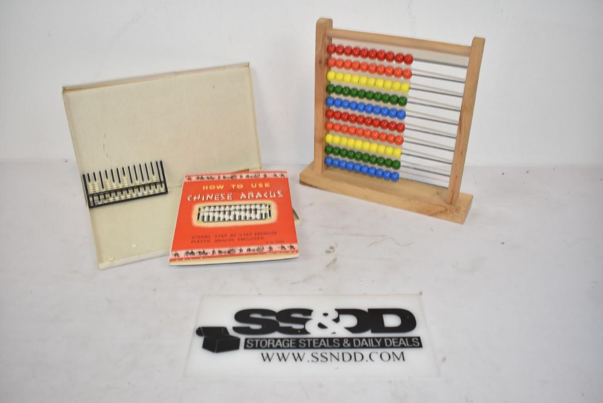 2pc Abacus Set: Chinese Abacus w Guide & Traditional Abacus ...