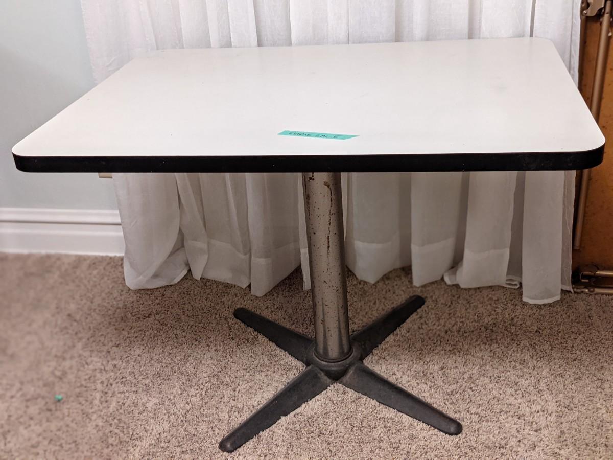 White sturdy table | EstateSales.org