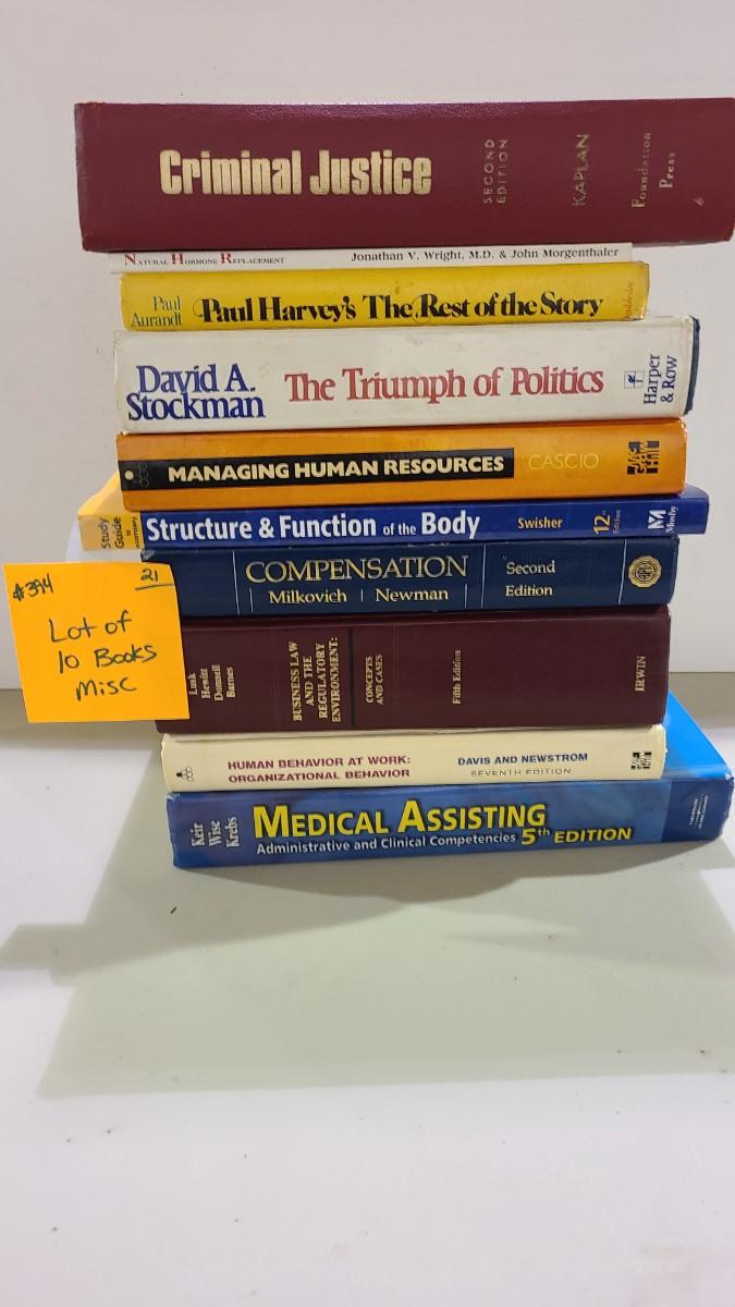Lot of 10 Misc. Books -Item #394 | EstateSales.org
