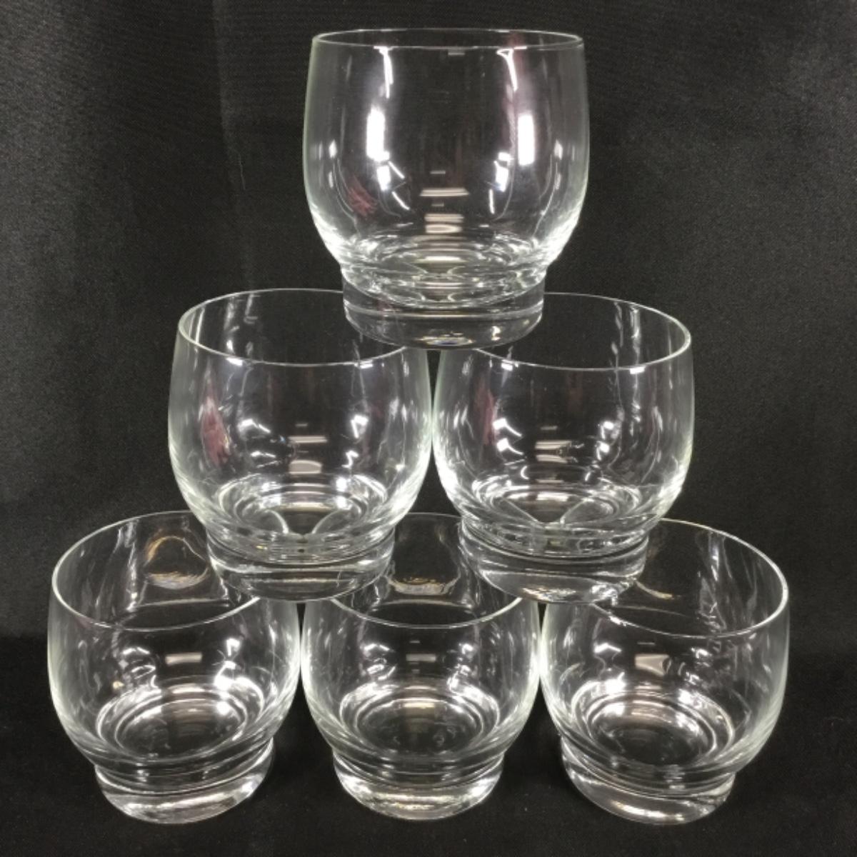 Set of 6 Glass Heavy Bottom Bubble Drink Glasses | EstateSales.org