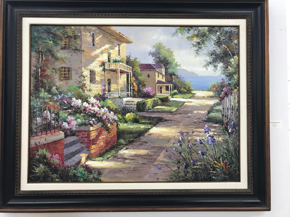 Richard Rubens "Street Scene" Oil on Canvas | EstateSales.org