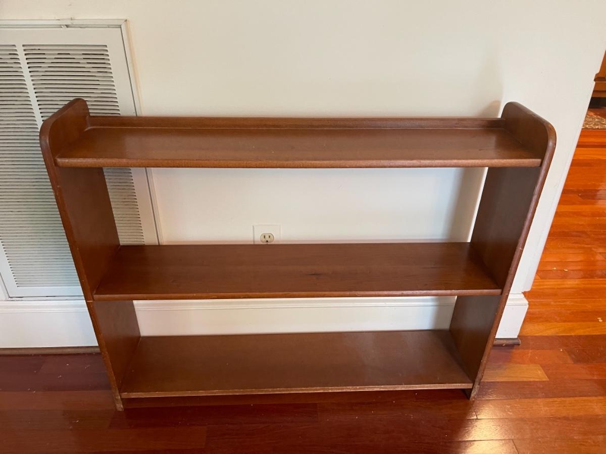 E444 Wooden Open Back Shelf | EstateSales.org