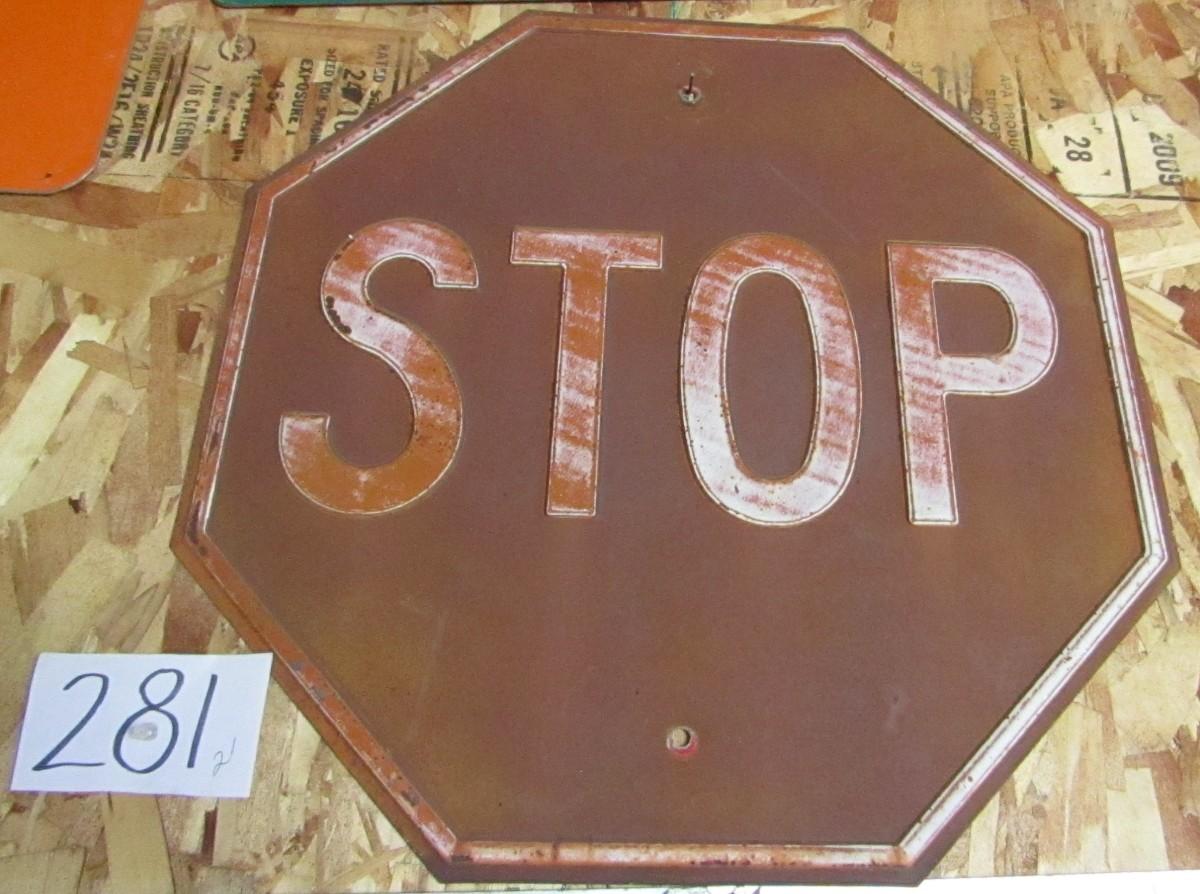 LOT 281 ORIGINAL STOP SIGN | EstateSales.org
