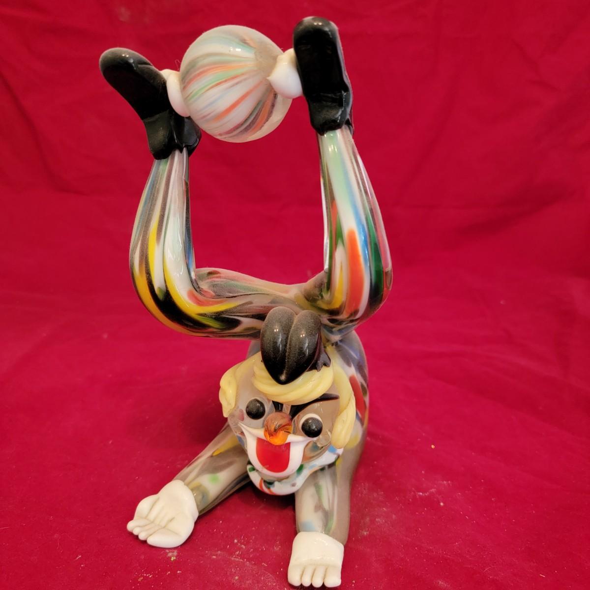 Venetian GlassMonkey with Ball, handmade JJ company | EstateSales.org