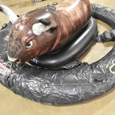 Intex Vinyl Inflatabull PBR Rodeo Bull Pool Float. Slow Leak in Outside ...