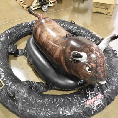 Intex Vinyl Inflatabull PBR Rodeo Bull Pool Float. Slow Leak in Outside ...