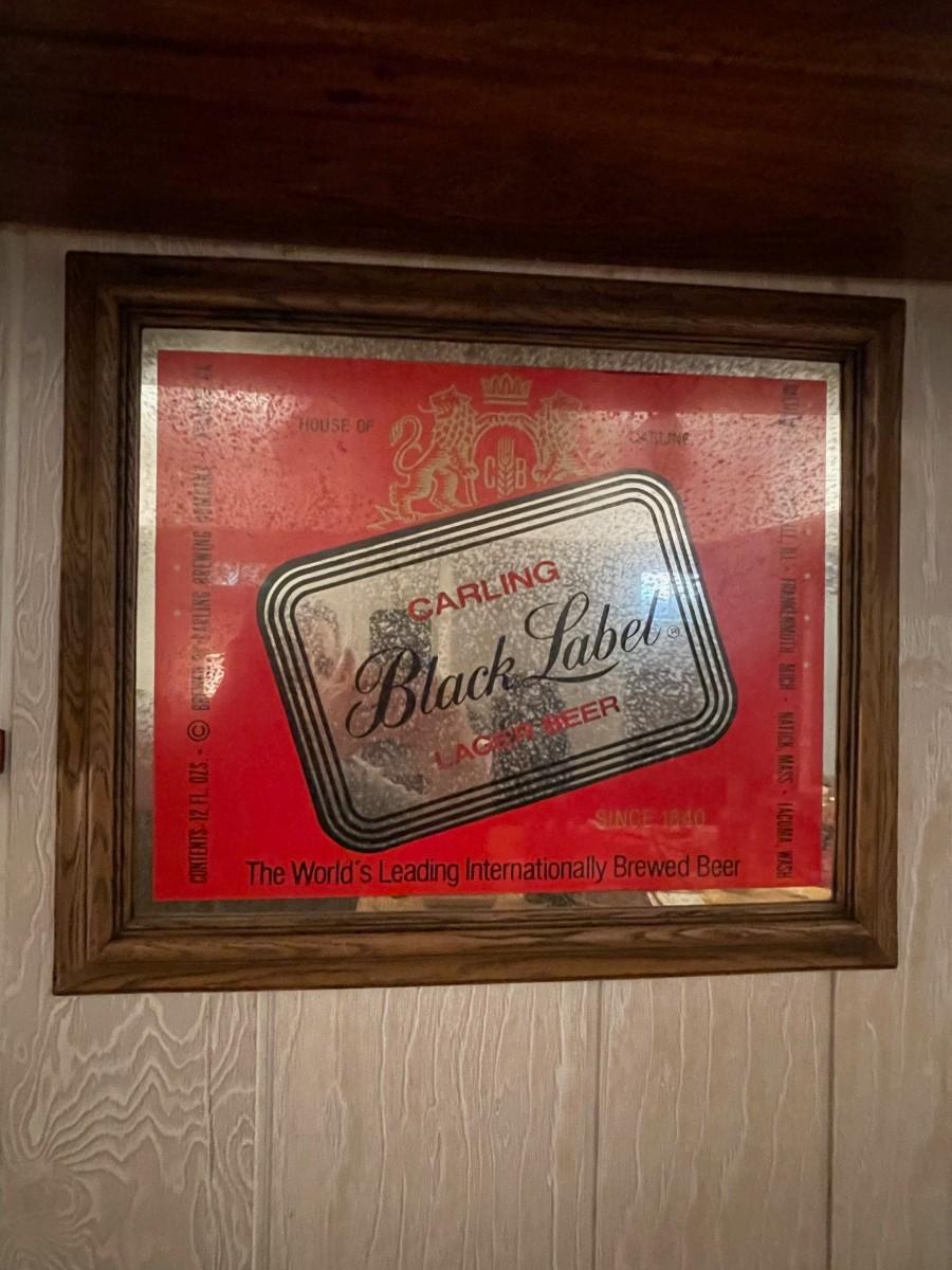 Carling Black Label Beer Mirror | EstateSales.org