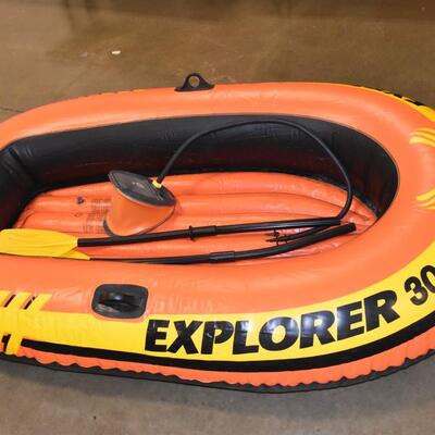 Intex Explorer 300 Inflatable Raft with Foot Pump & Oars | EstateSales.org