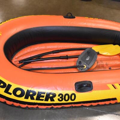 Intex Explorer 300 Inflatable Raft with Foot Pump & Oars | EstateSales.org