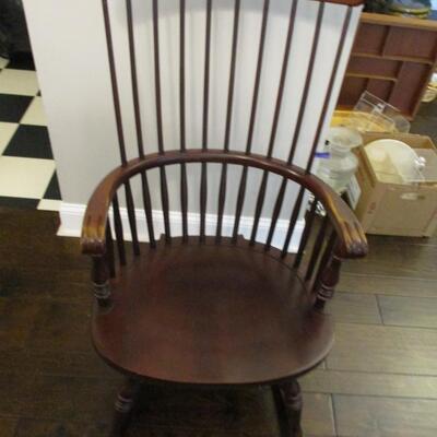 Bow-Back Rocking Chair by Virginia House Furniture | EstateSales.org