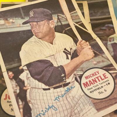 Lot 1: Topps 1967 Mini Posters Mickey Mantle Brooks Robinson ...