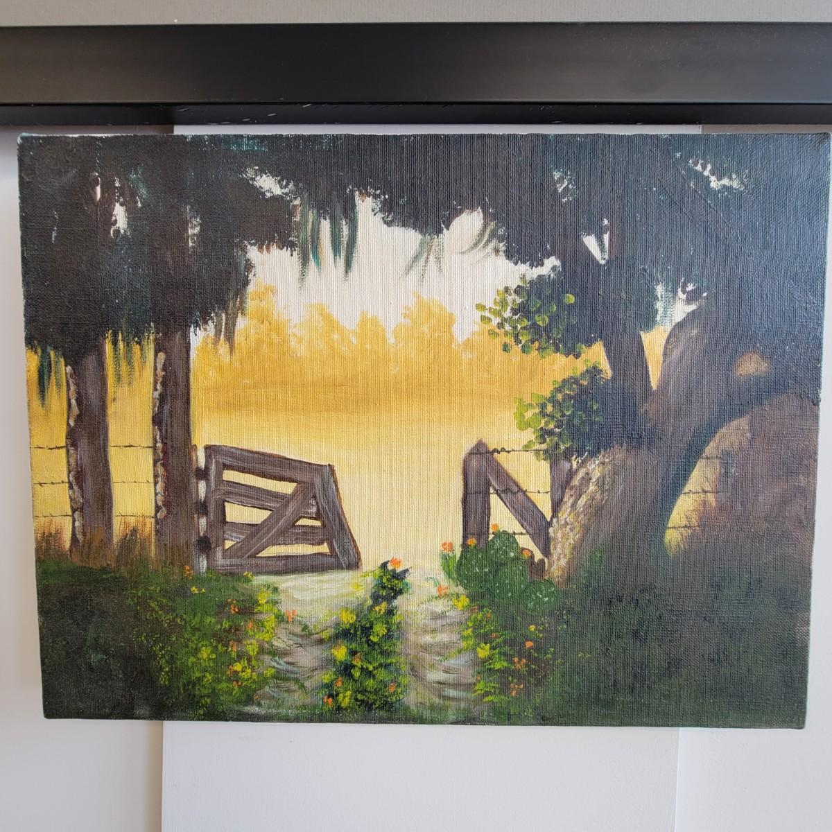 "Open Gate" Oil Painting Framed | EstateSales.org