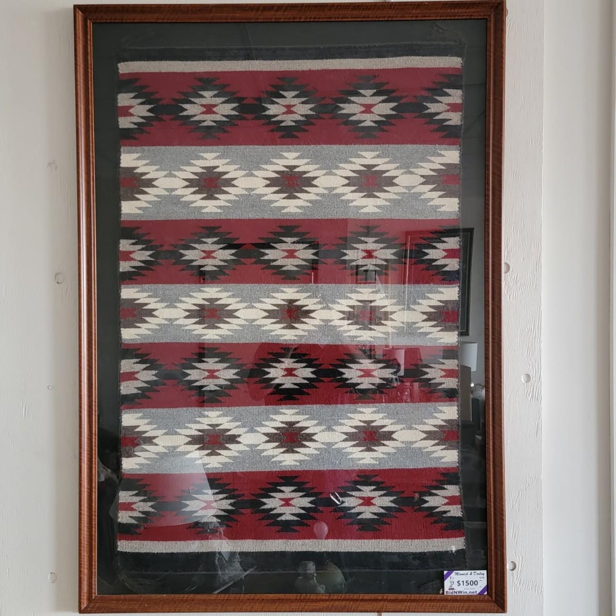 Framed Native Blanket | EstateSales.org