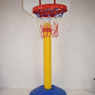 All Star Today's Kids Plastic Basketball Hoop, Red/Yellow/Blue ...