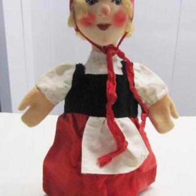 LOT 198 VINTAGE LITTLE RED RIDING HOOD HAND PUPPET | EstateSales.org