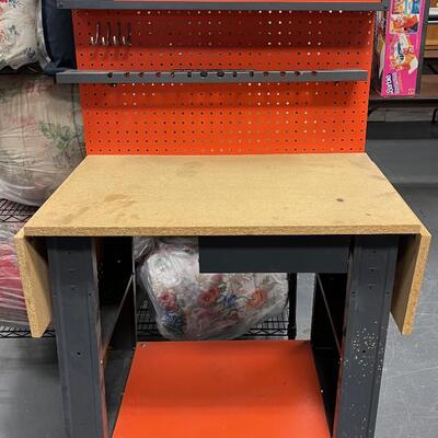 #87 Hirsch Tool Work Bench Work Center Orange | EstateSales.org