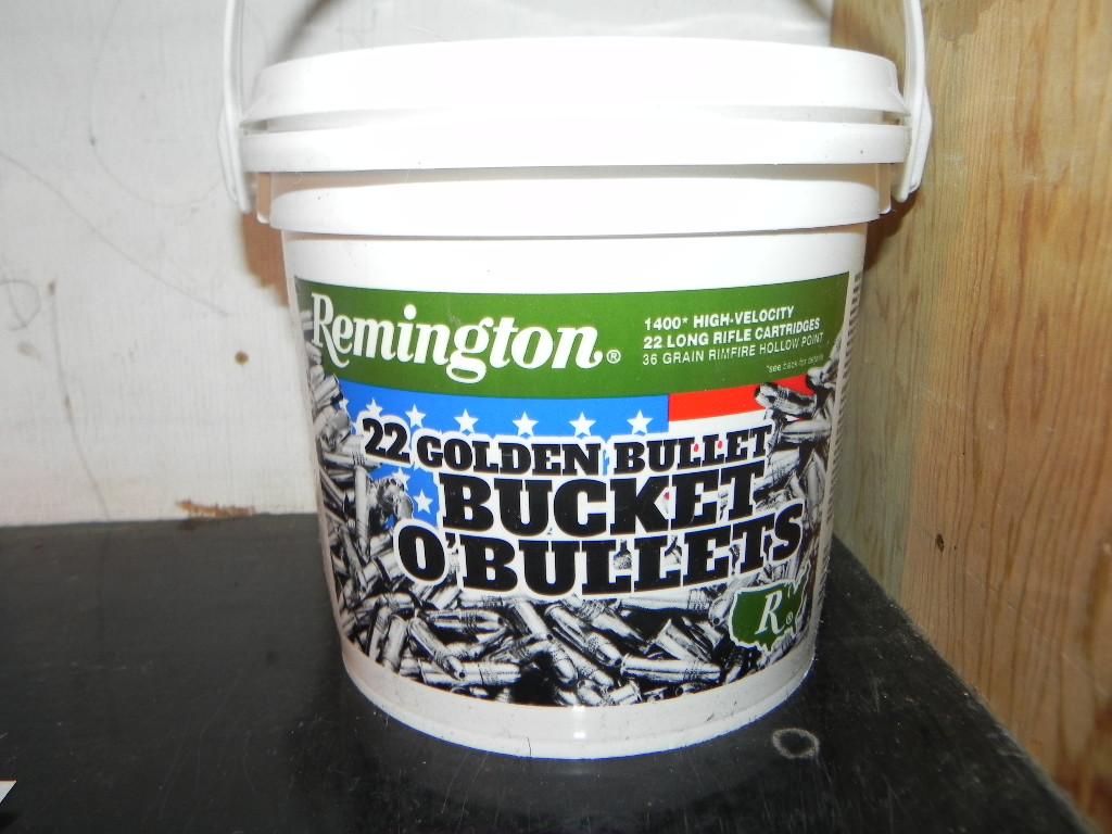 LOT 79 REMINGTON 22 LONG RIFLE BUCKET O BULLETS | EstateSales.org