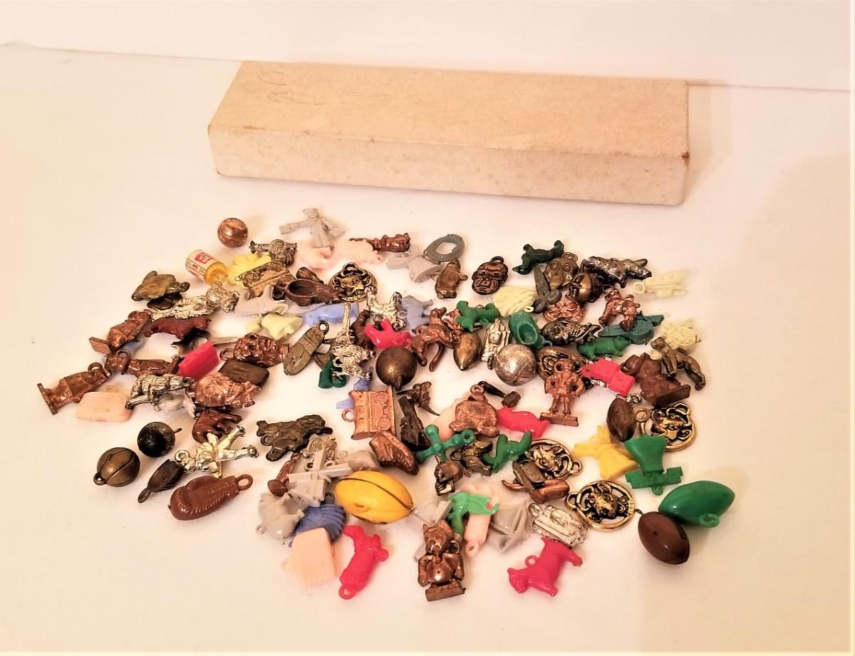 Lot #251 Box full of vintage Cracker Jack Prizes - 120 pieces ...