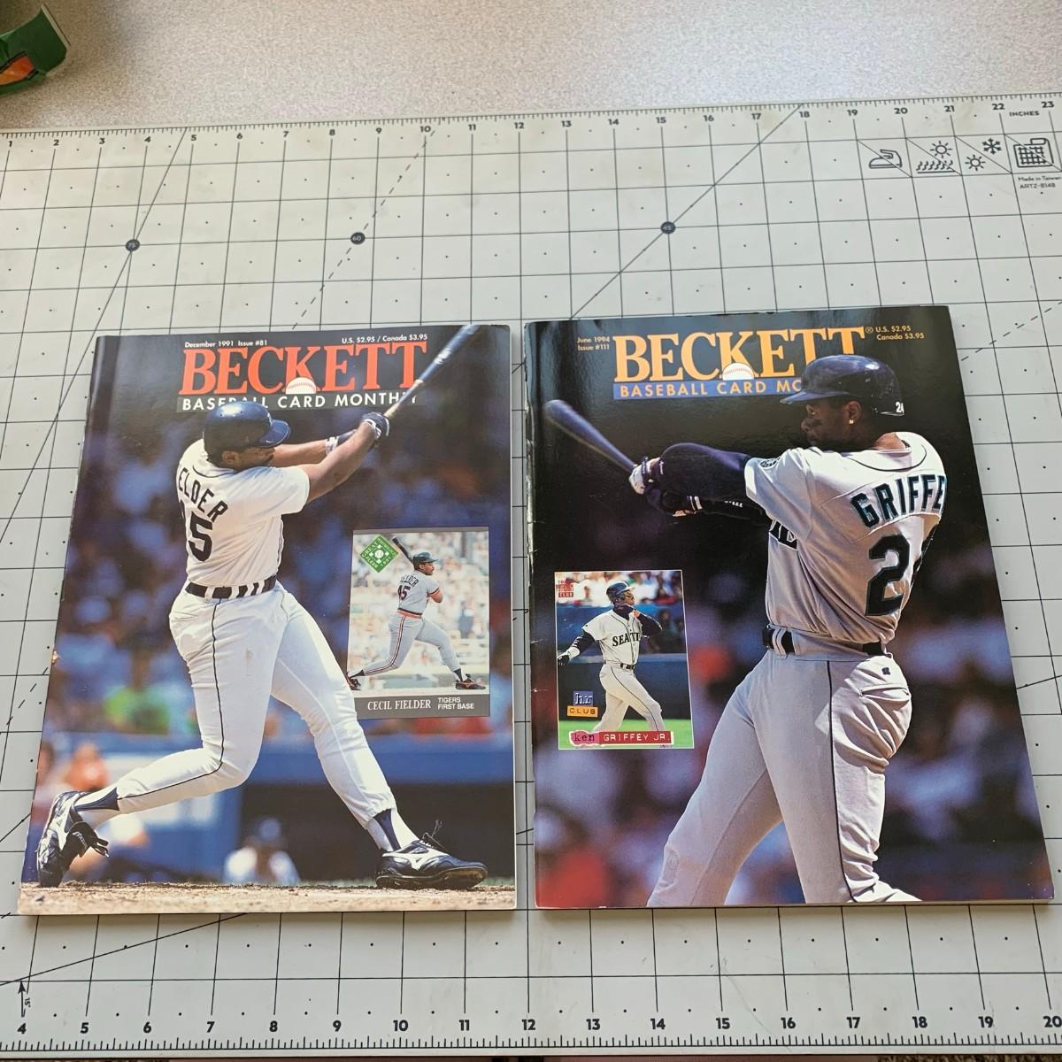 #19 Beckett Baseball Card Monthly Issue 81 & 111 