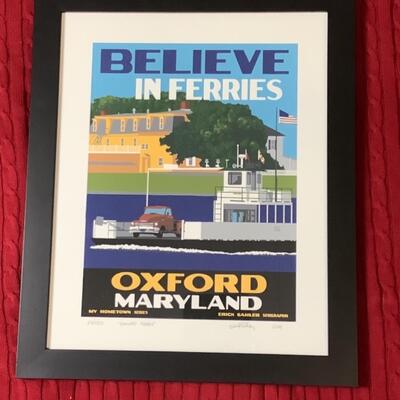 D - 515 Signed and Numbered Oxford Ferry Serigraph by Erick Sahler ...