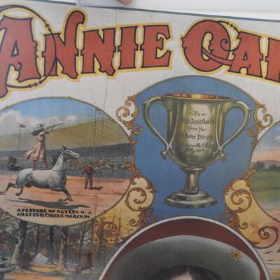 Annie Oakley Poster, The Peerless Wing and Rifle Shot, 33" x 22(1/2 ...