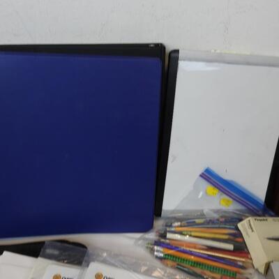 22 pc Office Lot: Binders, paper, Transparency Film, , Organizers ...