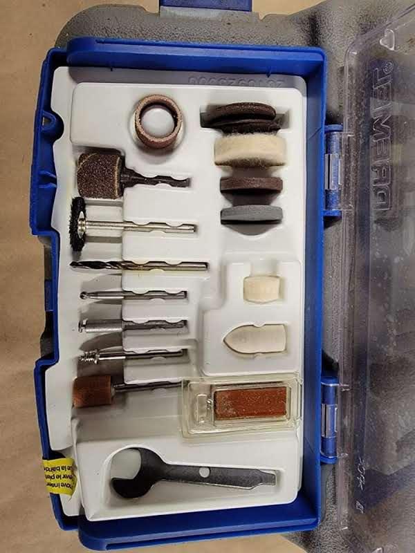 grey and blue dremel tool box | EstateSales.org