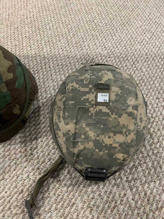 Genuine US Military Issue combat helmet, digital camo | EstateSales.org