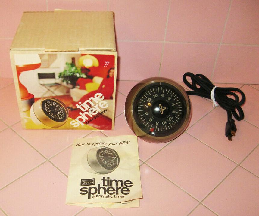 MS Vintage 1970s Sears Time Sphere Decorative Timer Automatic Original ...