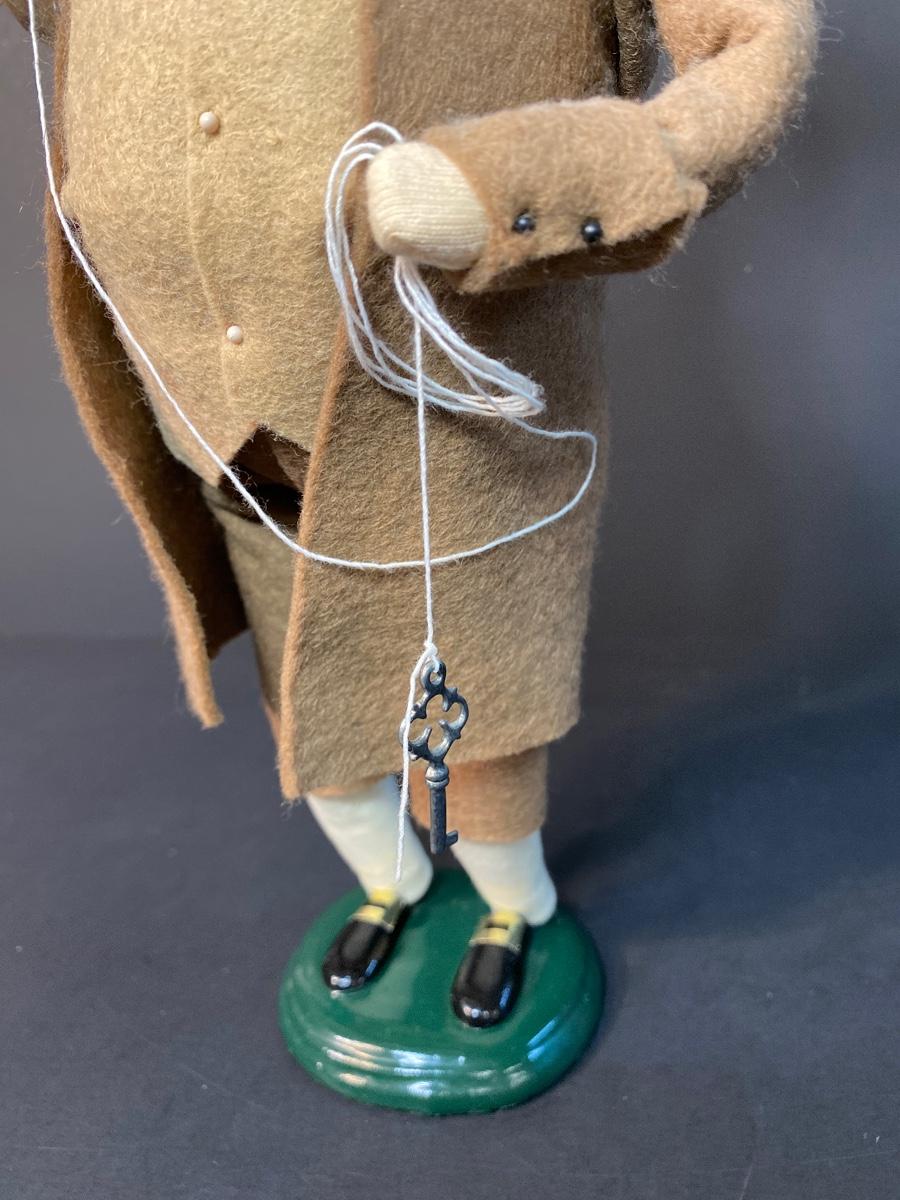 Lot 135: Byers' Choice: Benjamin Franklin w/ Kite & Key | EstateSales.org