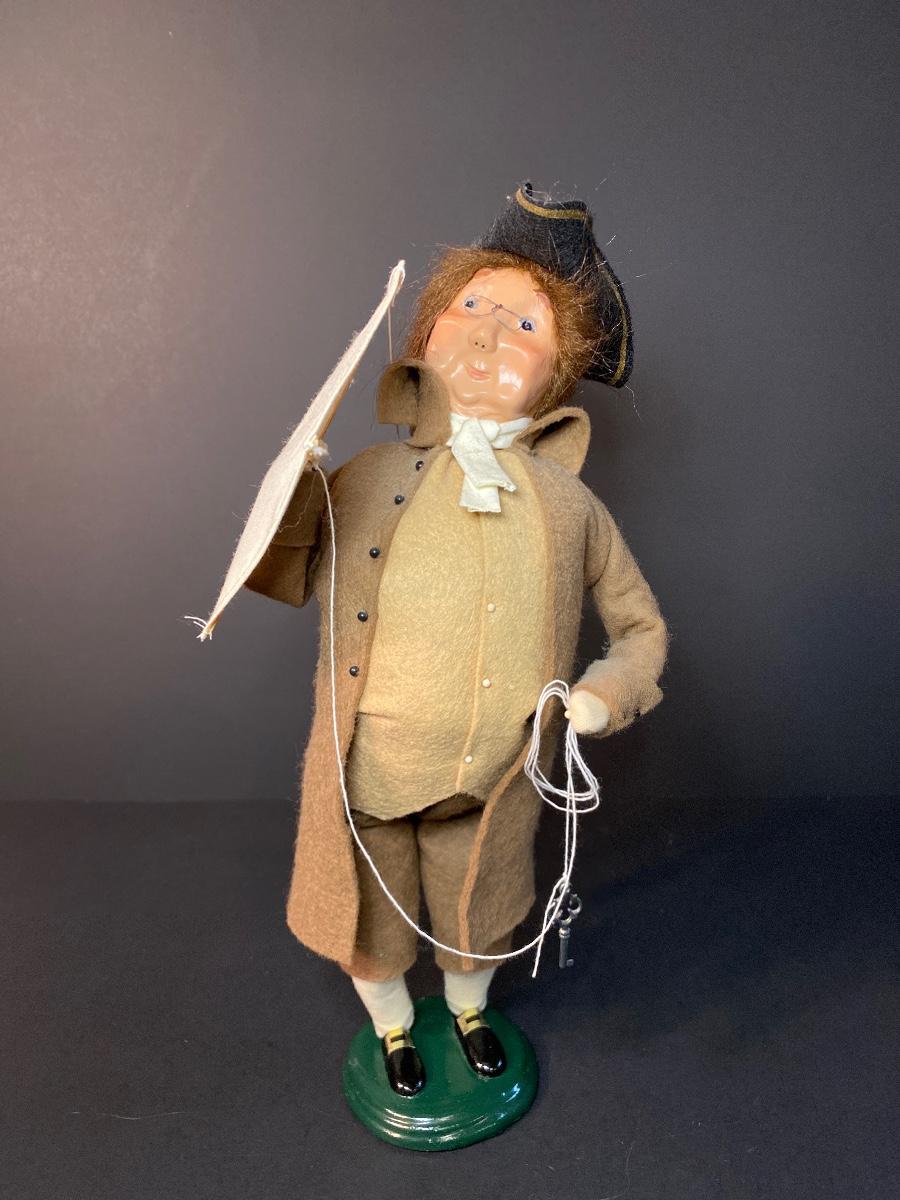 Lot 135: Byers' Choice: Benjamin Franklin w/ Kite & Key | EstateSales.org