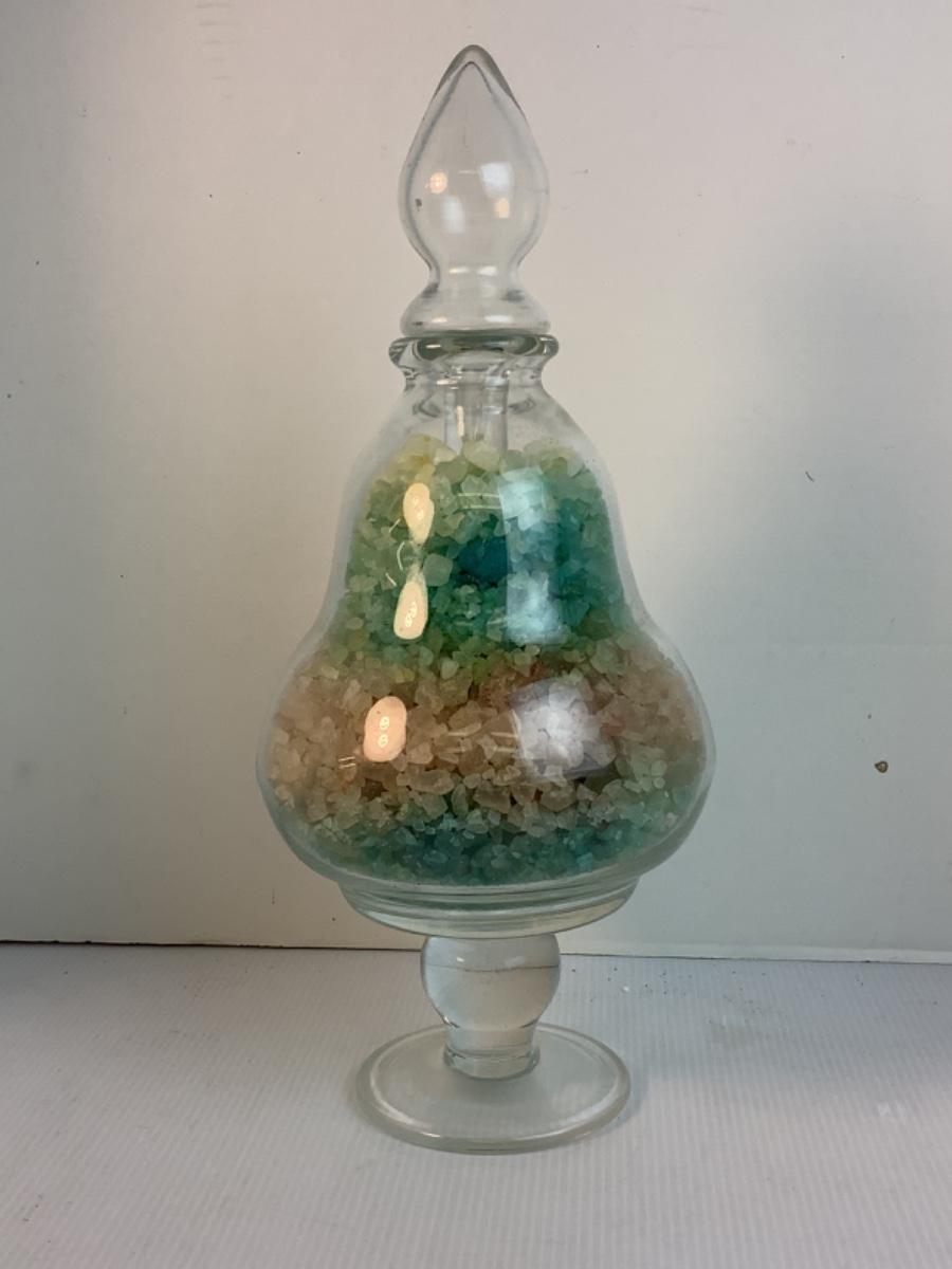 D915 Decorative Bath Salt Glass Jar | EstateSales.org