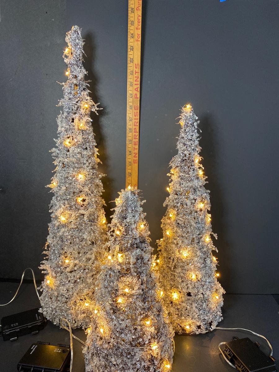 Lot 155: Light Up Table Top Holiday Trees | EstateSales.org