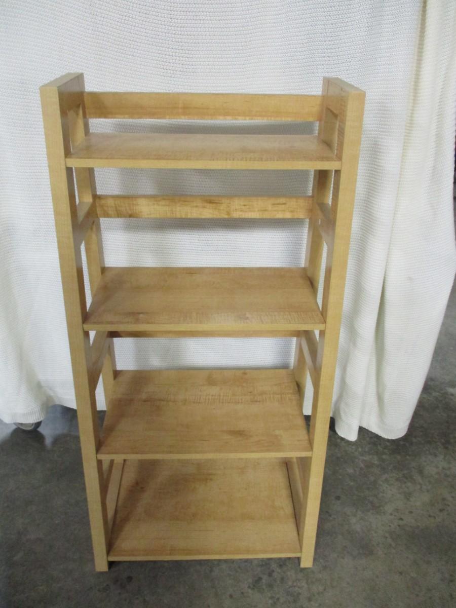 Pyramid Style Wood Shelving Unit | EstateSales.org