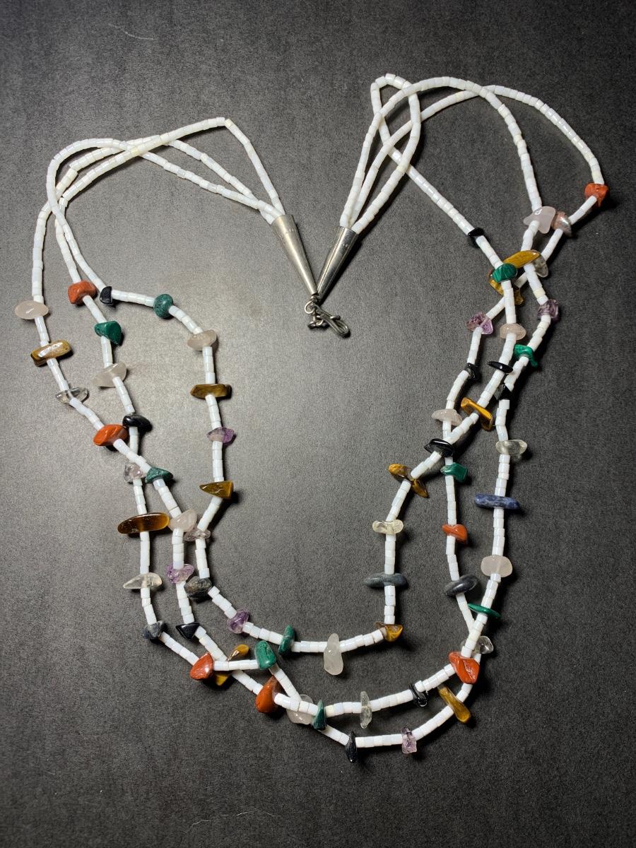 Native American 3 Strand Necklace | EstateSales.org