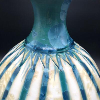 Phil Morgan Seagrove NC Crystalline Pottery Vase (FO-KM) | EstateSales.org