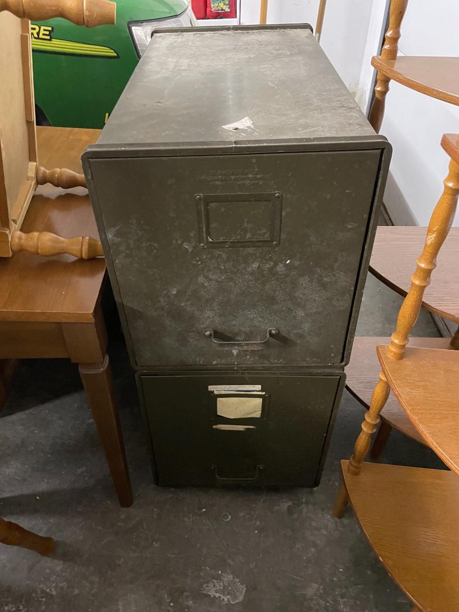 2 stackable Metal file cabinets | EstateSales.org