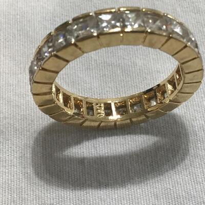 DAC Stamp Ring with stones | EstateSales.org