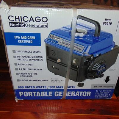 LOT 40 NEW IN THE BOX CHICAGO PORTABLE GENERATOR | EstateSales.org