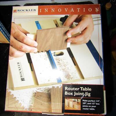 LOT 16 ROCKLER BOX JOINT JIG AND PRO SHELF DRILLING JIG | EstateSales.org