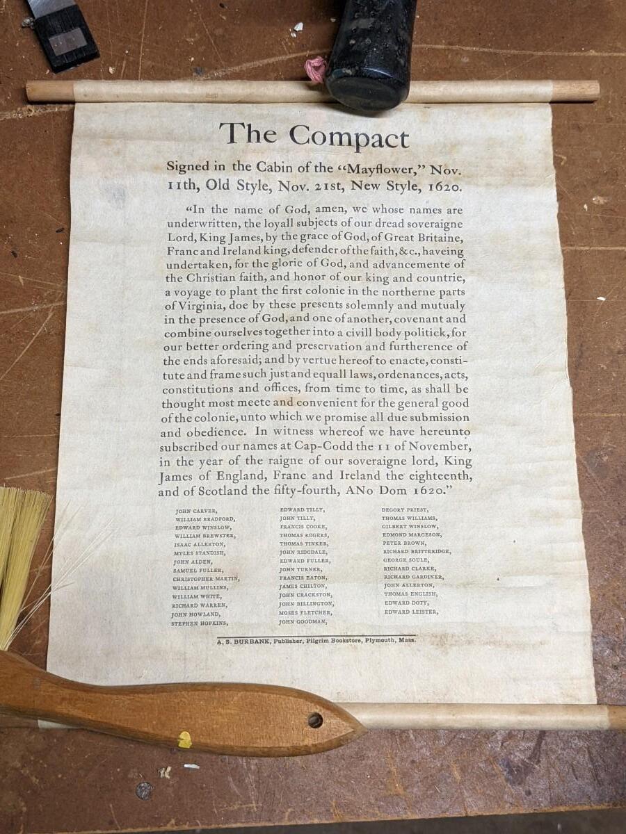 Vintage Copy of The Mayflower Compact | EstateSales.org