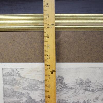 Antique Framed Book Page on the Battle of Jarnac | EstateSales.org