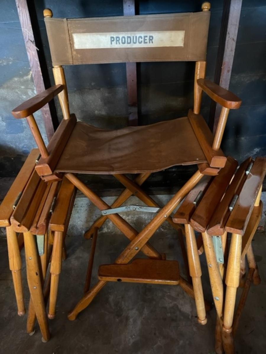 Lot 215 Classic Design Folding Chairs 1 Tall Producer Chair + 2 Shorter ...
