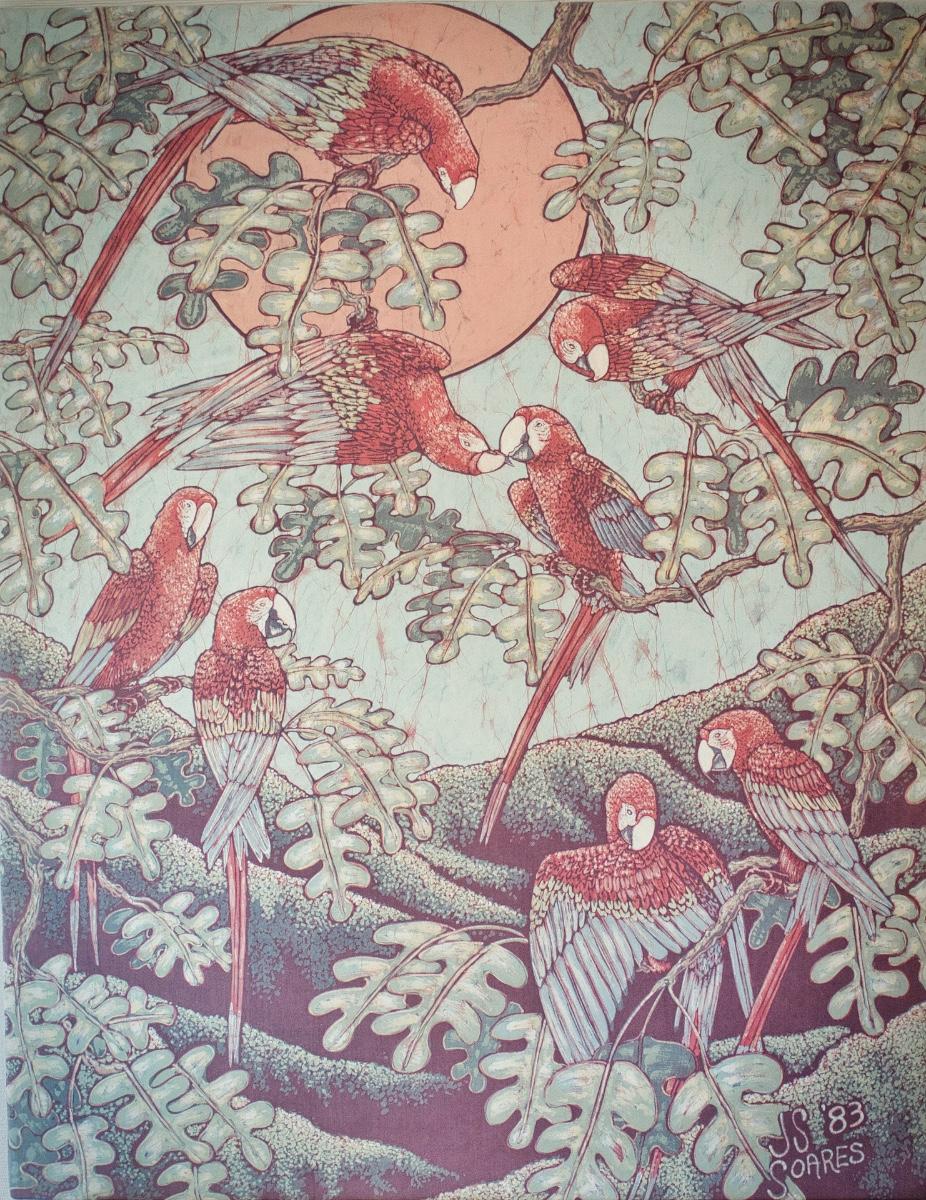 Parrot Batik Art | EstateSales.org